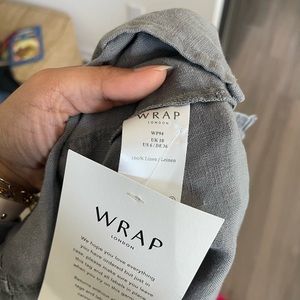 Wrap London | Dresses | Nwt Wrap London Linen Gray Dress | Poshmark